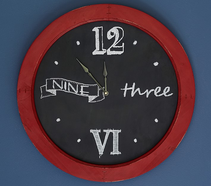 Chalkboard Wall Clock | Kids Room Decor | Pottery Barn Kids