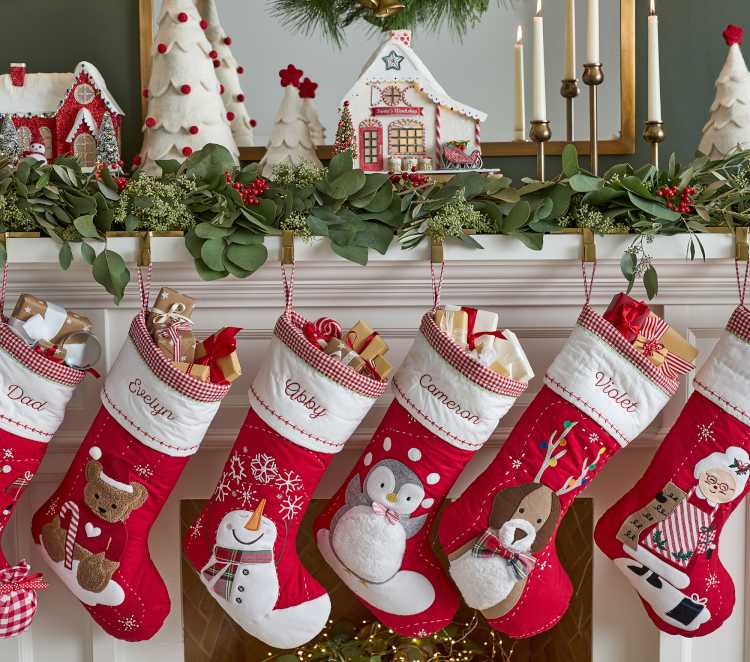 Quilted Christmas Stocking Collection | Pottery Barn Kids