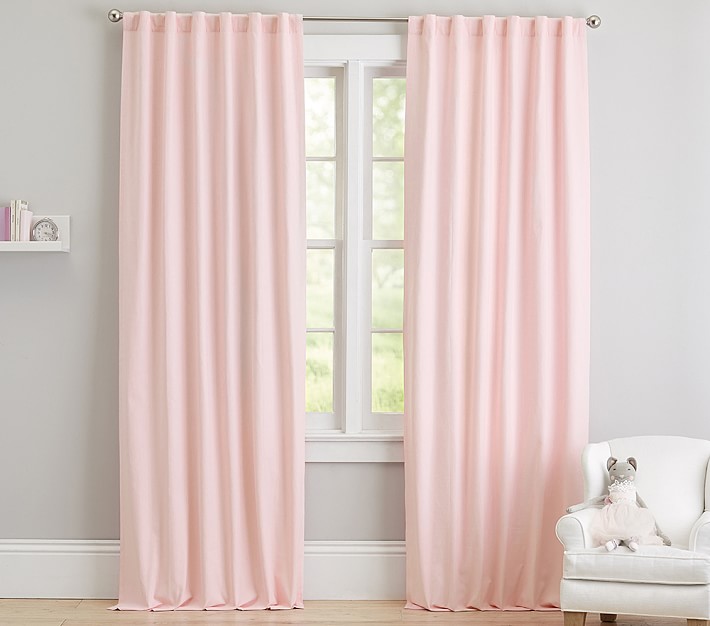 Quincy Cotton Canvas Kids Blackout Curtain | Pottery Barn Kids