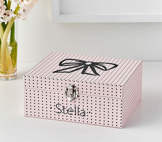 The Emily & Meritt Pink Dot Jewelry Box | Pottery Barn Kids
