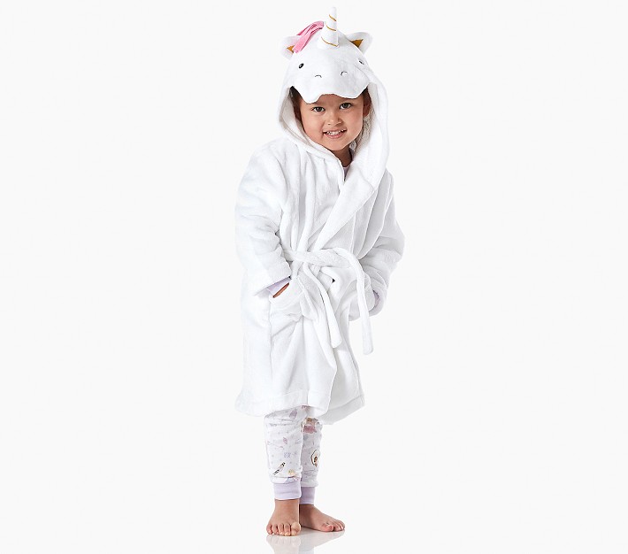 Unicorn Rainbow Critter Kids Robe | Pottery Barn Kids