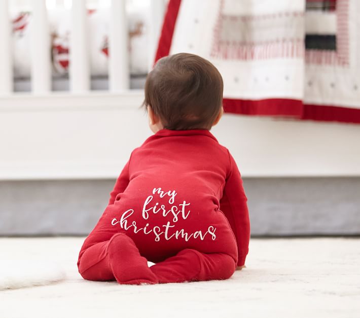 My First Christmas Baby Christmas Pajamas Pottery Barn Kids