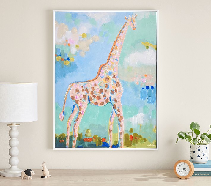 Pastel Giraffe Art (32" x 24") | Pottery Barn Kids