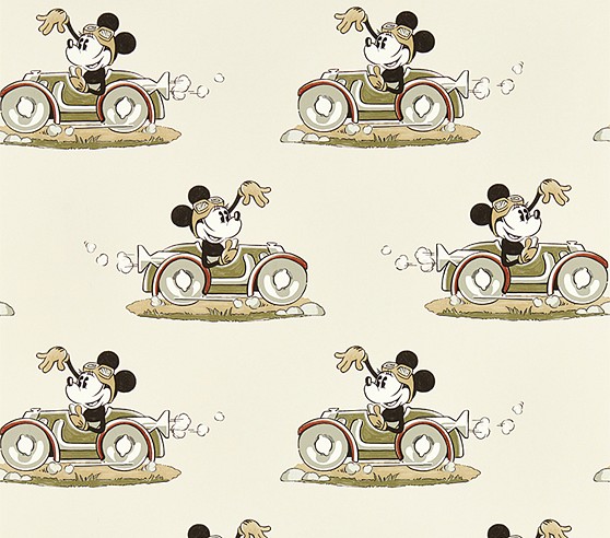 Disney Home x Sanderson Minnie Mouse on the Move Wallpaper | Pottery ...