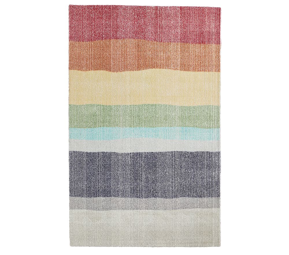 Primary Rainbow Ombre Rug | Pottery Barn Kids