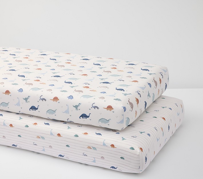 Dillon Dino Crib Sheet Bundle, Set of 2 | Pottery Barn Kids