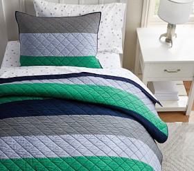 Block Stripe Kids Comforter Set Pottery Barn Kids