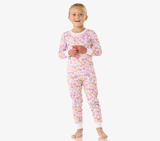 Rifle Paper Co. Candy Heart Organic Cotton Tight Fit Pajama | Pottery ...