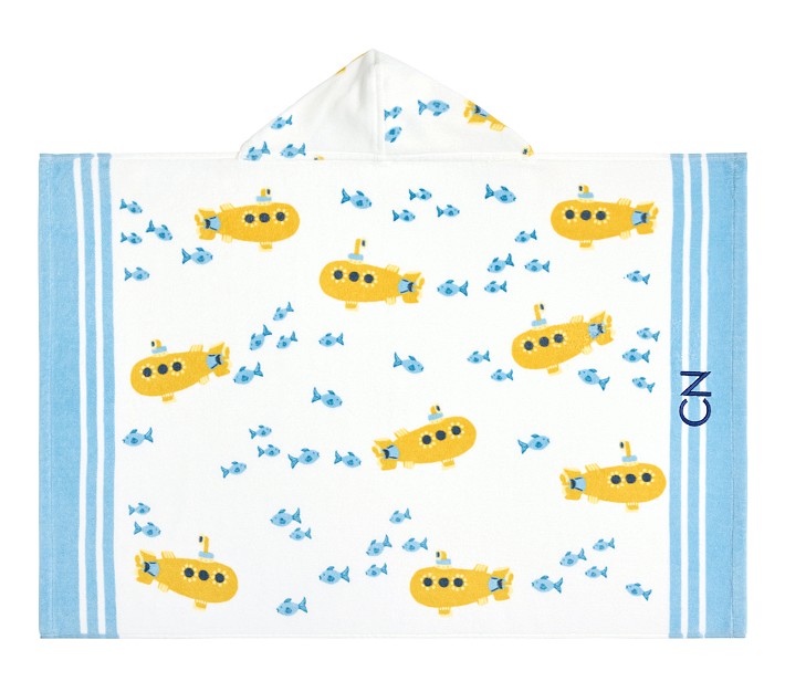 Submarine Baby Beach Hooded Towel | Pottery Barn Kids