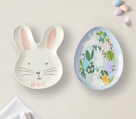 Rifle Paper Co. Easter Shaped Melamine Plate | Pottery Barn Kids