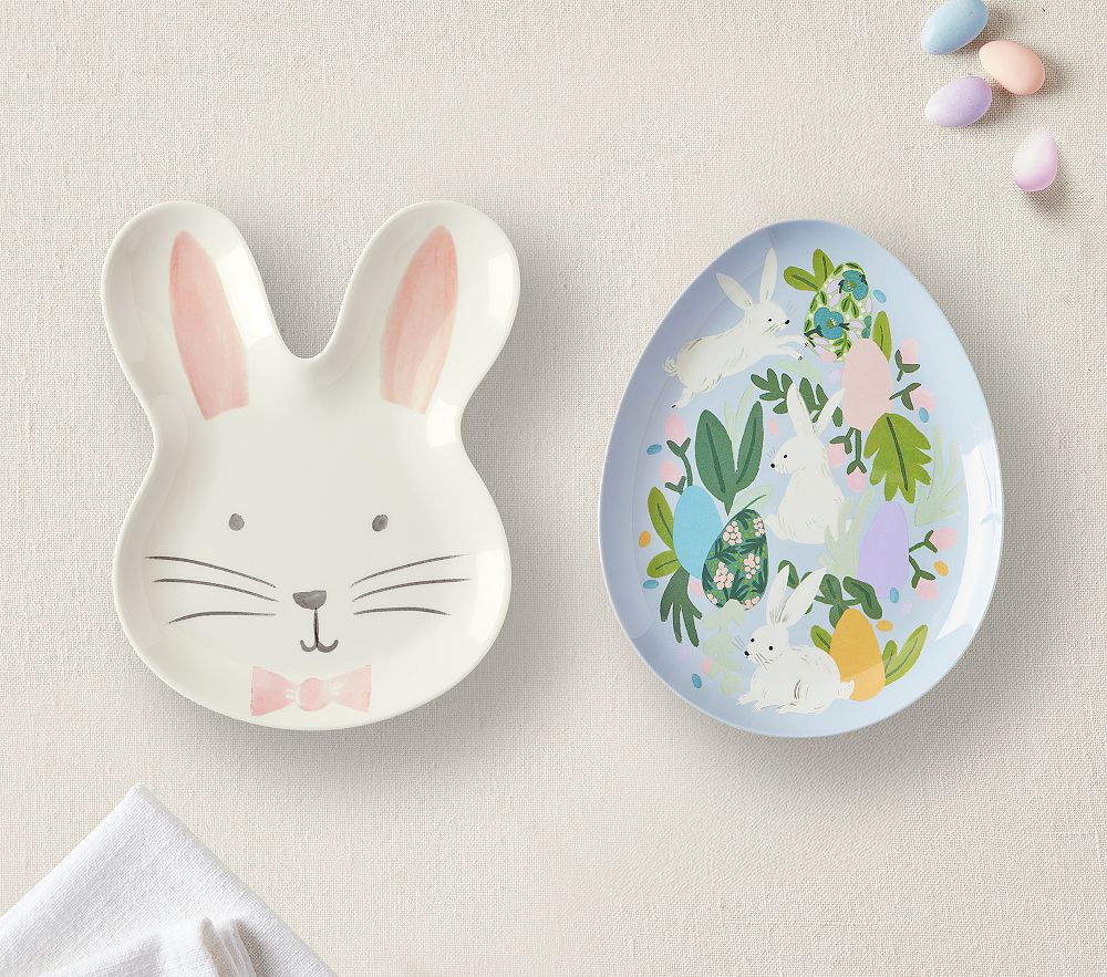 Rifle Paper Co. Easter Shaped Melamine Plate | Pottery Barn Kids