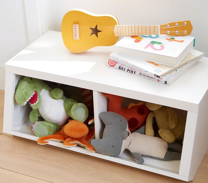 Double Market Bin with Divider Pottery Barn Kids