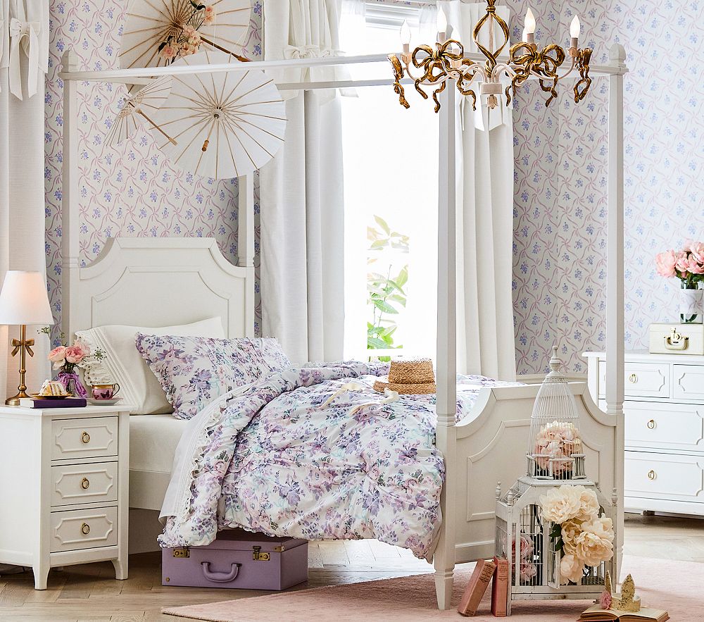 LoveShackFancy Lattice Bow Wallpaper | Pottery Barn Kids