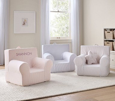 Kids Anywhere Chair Blush Oxford Stripe
