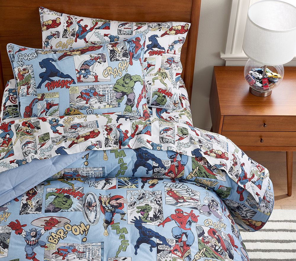 Marvel Heritage Comforter & Shams | Pottery Barn Kids