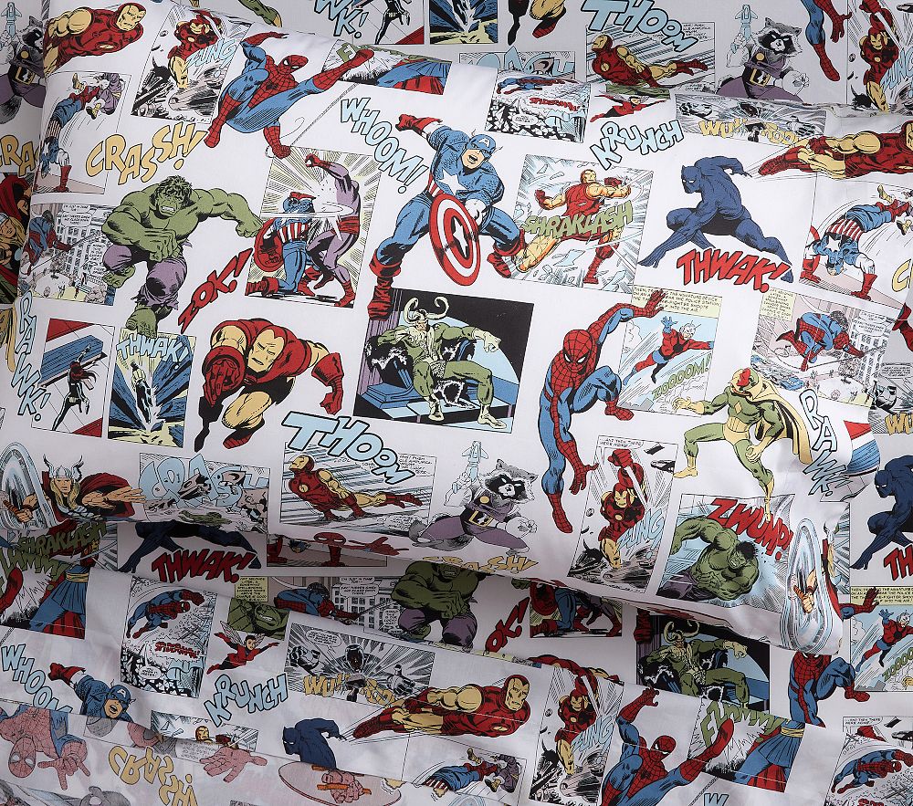Marvel Heritage Glow-in-the-Dark Sheet Set | Pottery Barn Kids