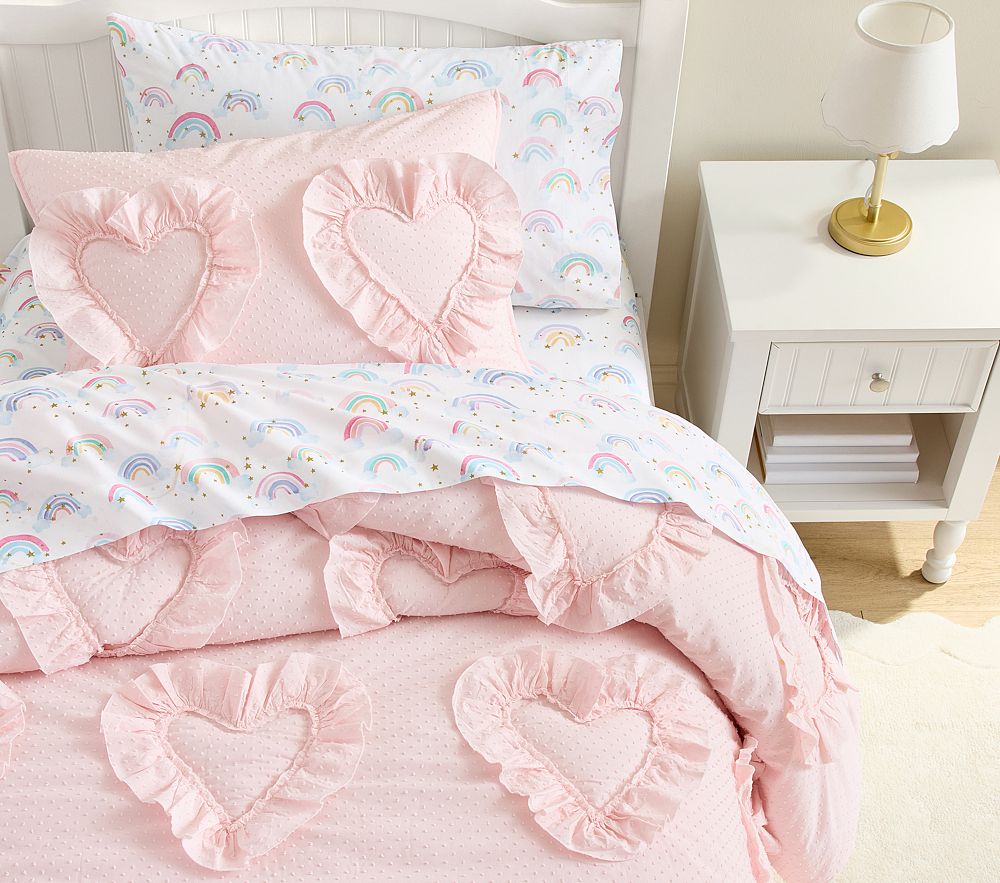 Heart Swiss Dot Comforter & Shams | Pottery Barn Kids