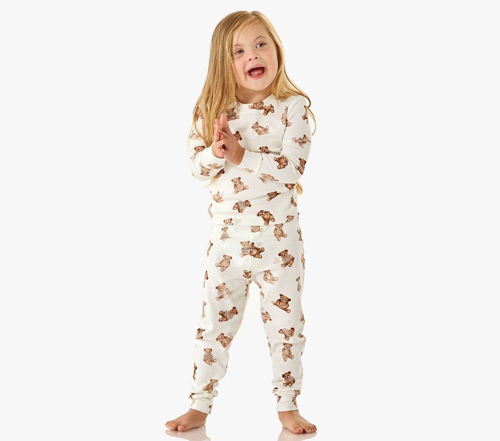 Teddy Bear Organic Cotton Pajama Set | Pottery Barn Kids