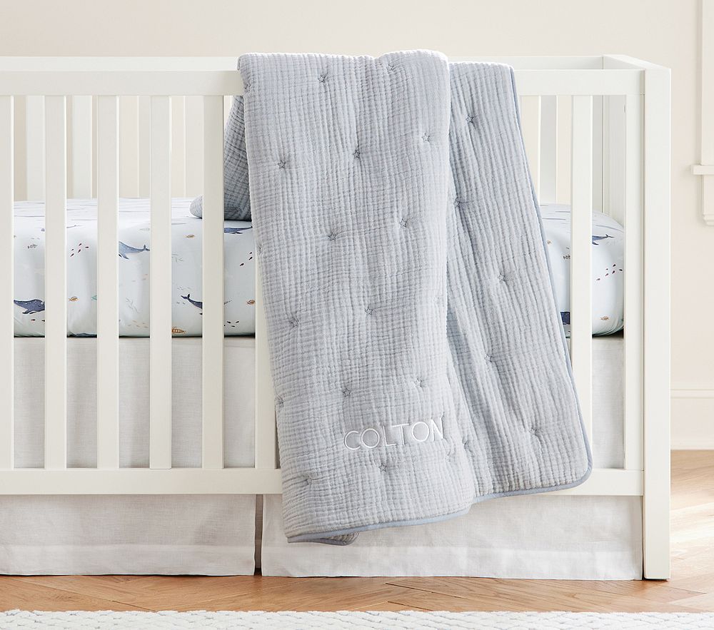 Cuddle Me Muslin Baby Quilt | Pottery Barn Kids