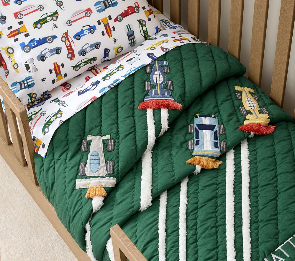 Remy Race Car Toddler Quilt | Pottery Barn Kids