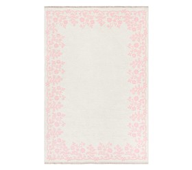 LoveShackFancy Floral Border Washable Reversible Rug (5x8') | Pottery ...