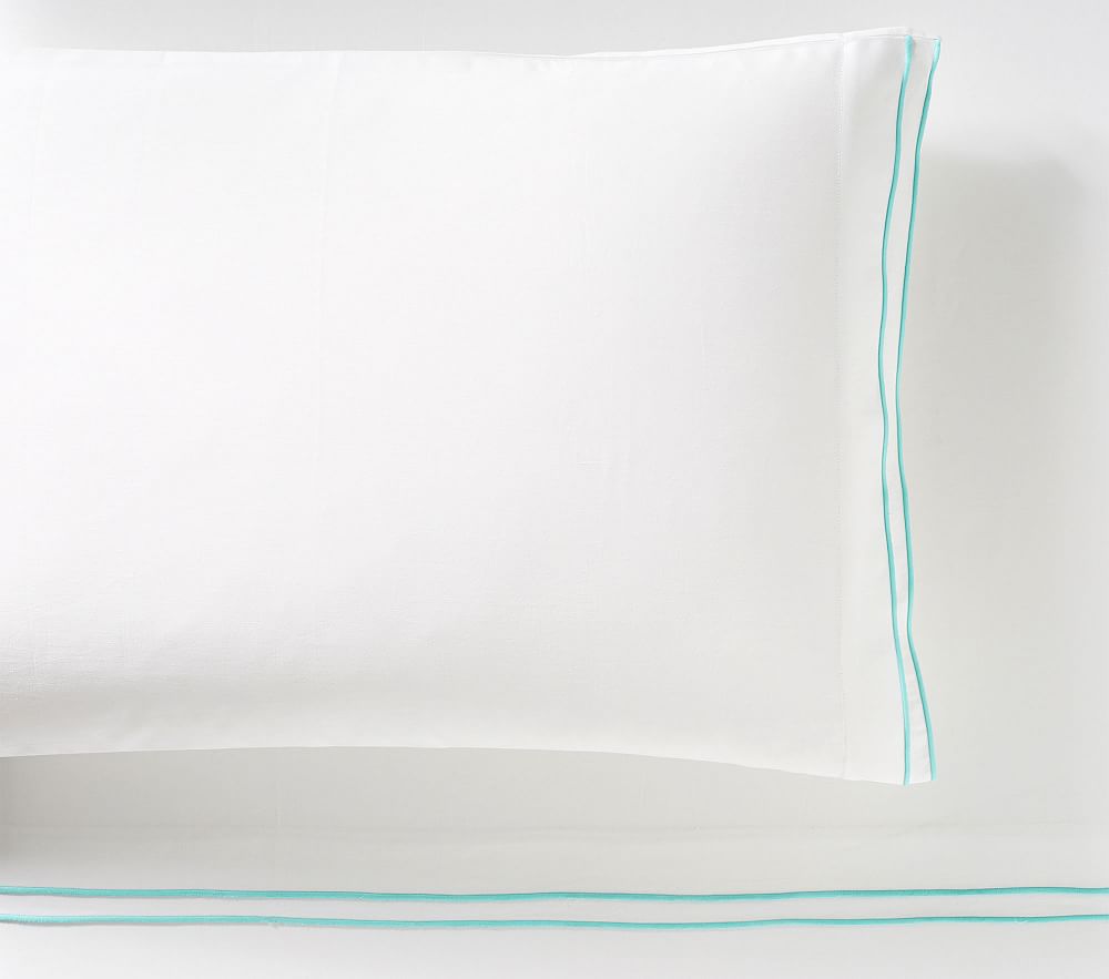 Parker Embroidered Sateen Sheet Set | Pottery Barn Kids