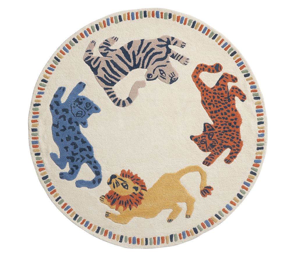 Mid Century Safari Animal Rug | Pottery Barn Kids