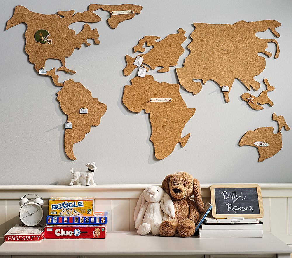 World Map Kids Bulletin Board | Pottery Barn Kids