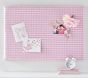 Pink Gingham Kids Bulletin Board | Pottery Barn Kids