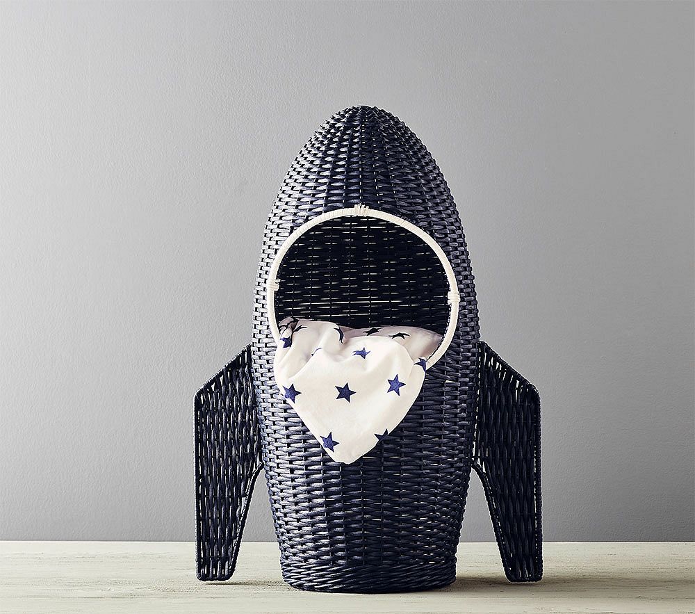 Rocket Shaped Wicker Storage | Kids Storage | Pottery Barn Kids