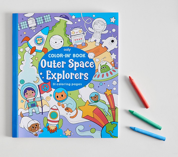 Outer Space Explorers Coloring Book | Kids Books | Pottery Barn Kids