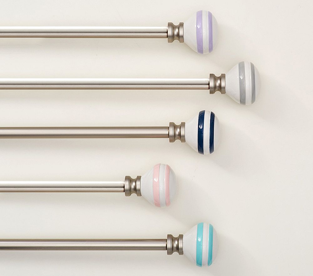Preppy Stripe Finial & Kids Window Hardware | Pottery Barn Kids
