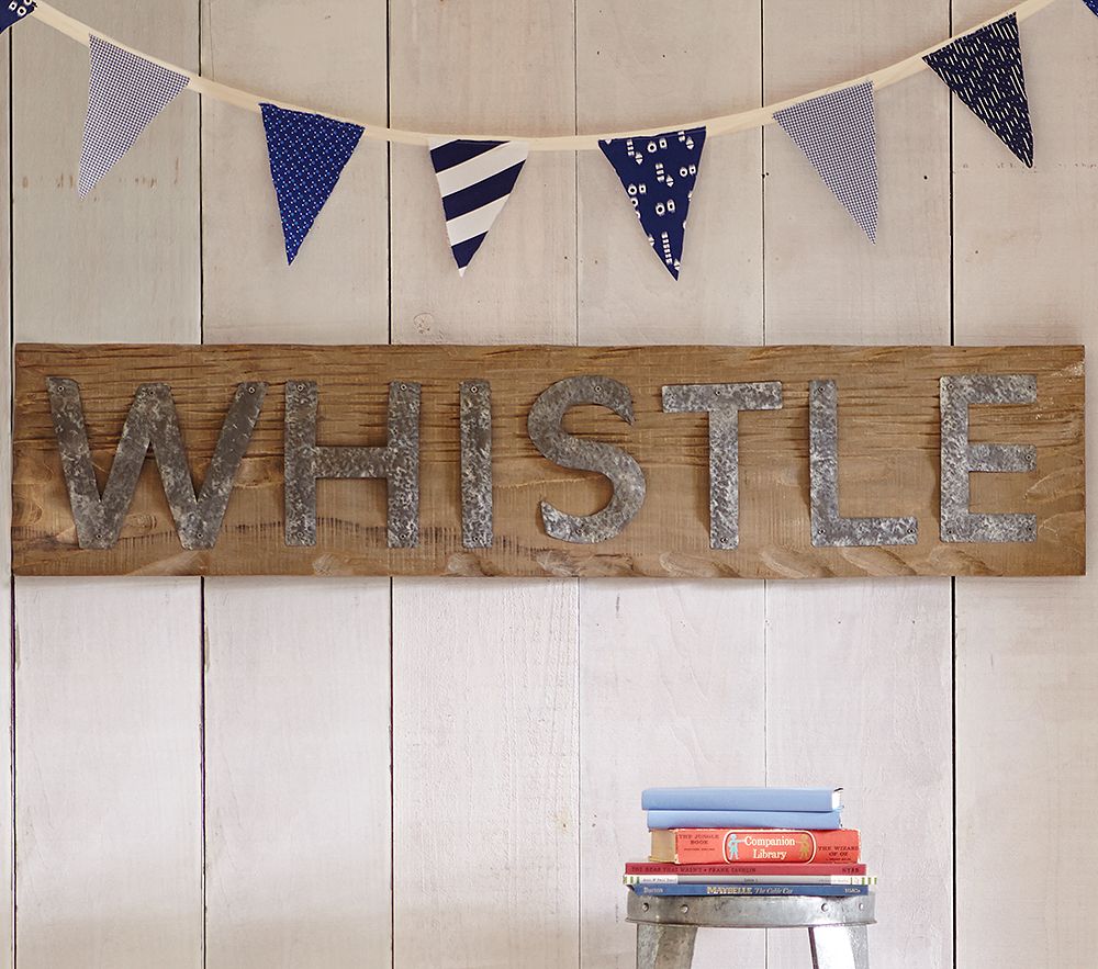 Whistle Wall Sign | Pottery Barn Kids