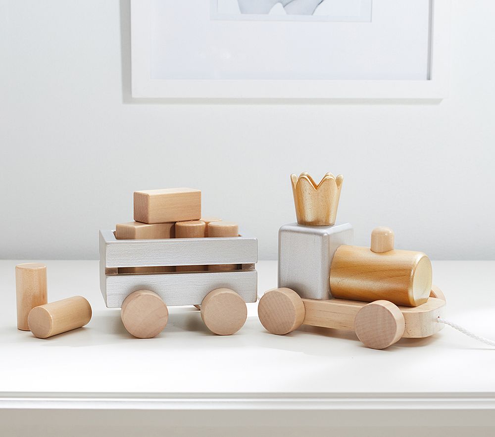 Metallic Pull Train | Baby Toy | Pottery Barn Kids