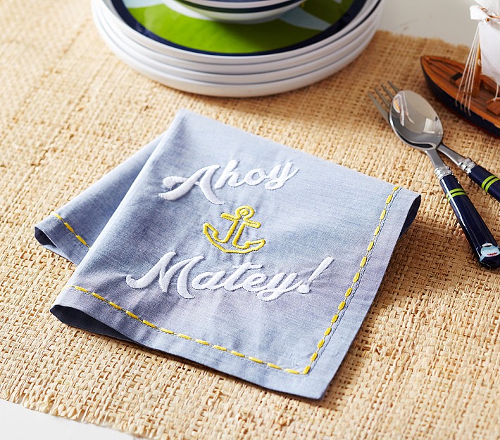 Ahoy Matey Cloth Napkin | Pottery Barn Kids