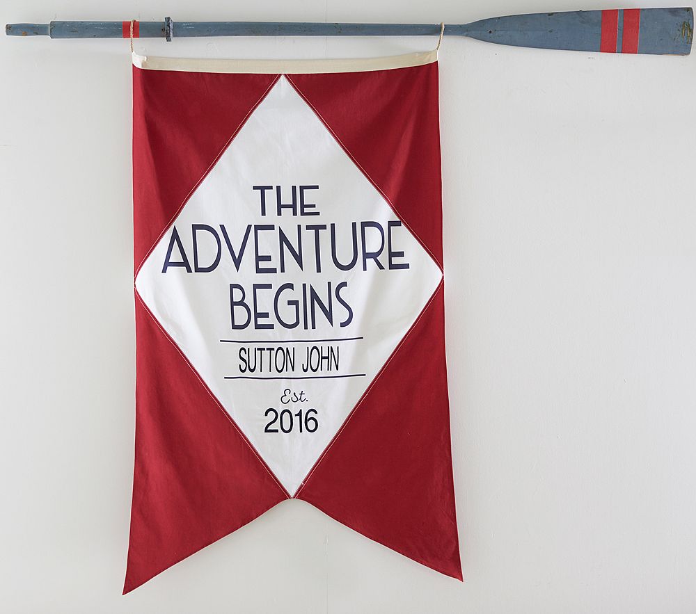 Personalized Nautical Flag | Kids Wall Art | Pottery Barn Kids