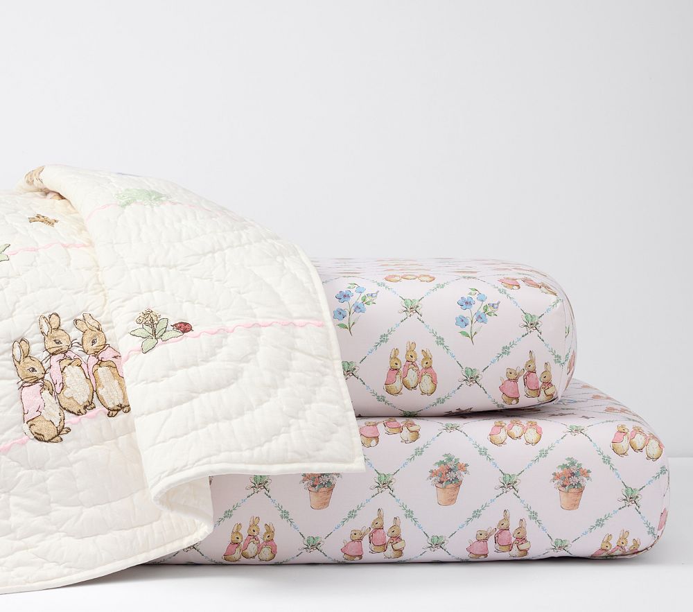 Peter Rabbit™ Flopsy™ Lattice Baby Bedding Set | Pottery Barn Kids