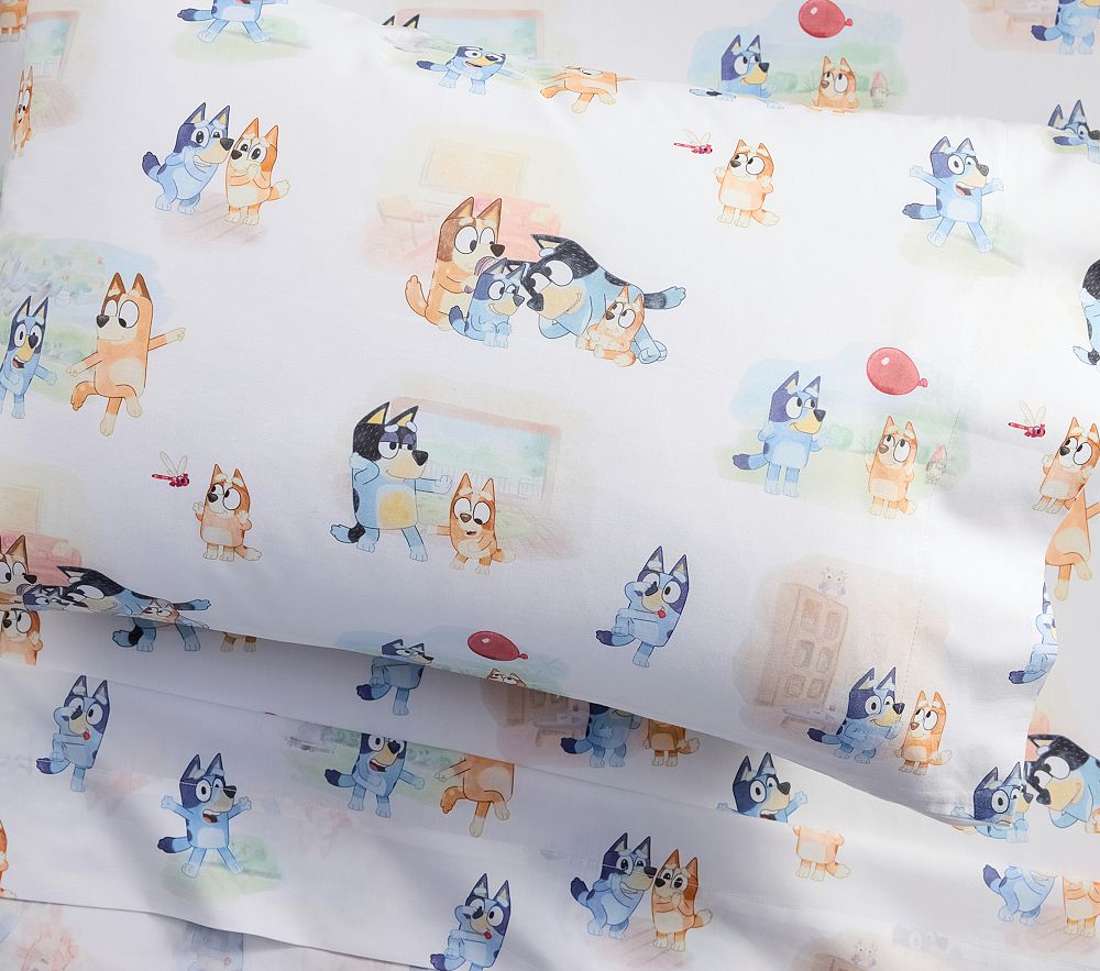 Bluey Organic Toddler Sheet Set | Pottery Barn Kids