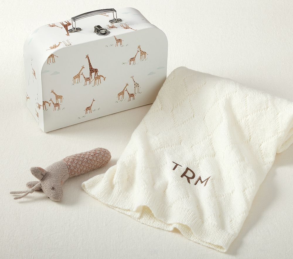 Goldie Giraffe Baby Blanket & Rattle Gift Set | Pottery Barn Kids