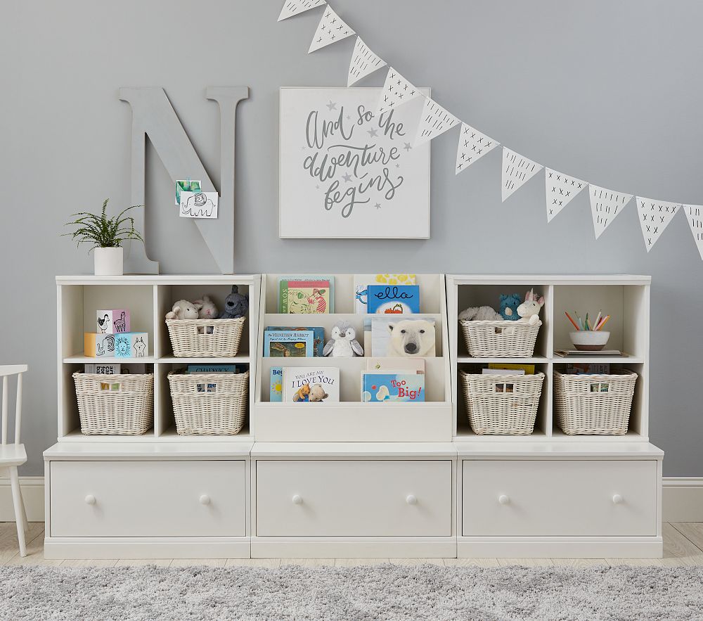 Cameron Cubby Wall Storage System with Bookrack | Pottery Barn Kids
