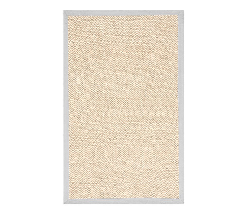 Boys Chenille Jute Thick Solid Border Rug | Solid Color Rug | Pottery ...