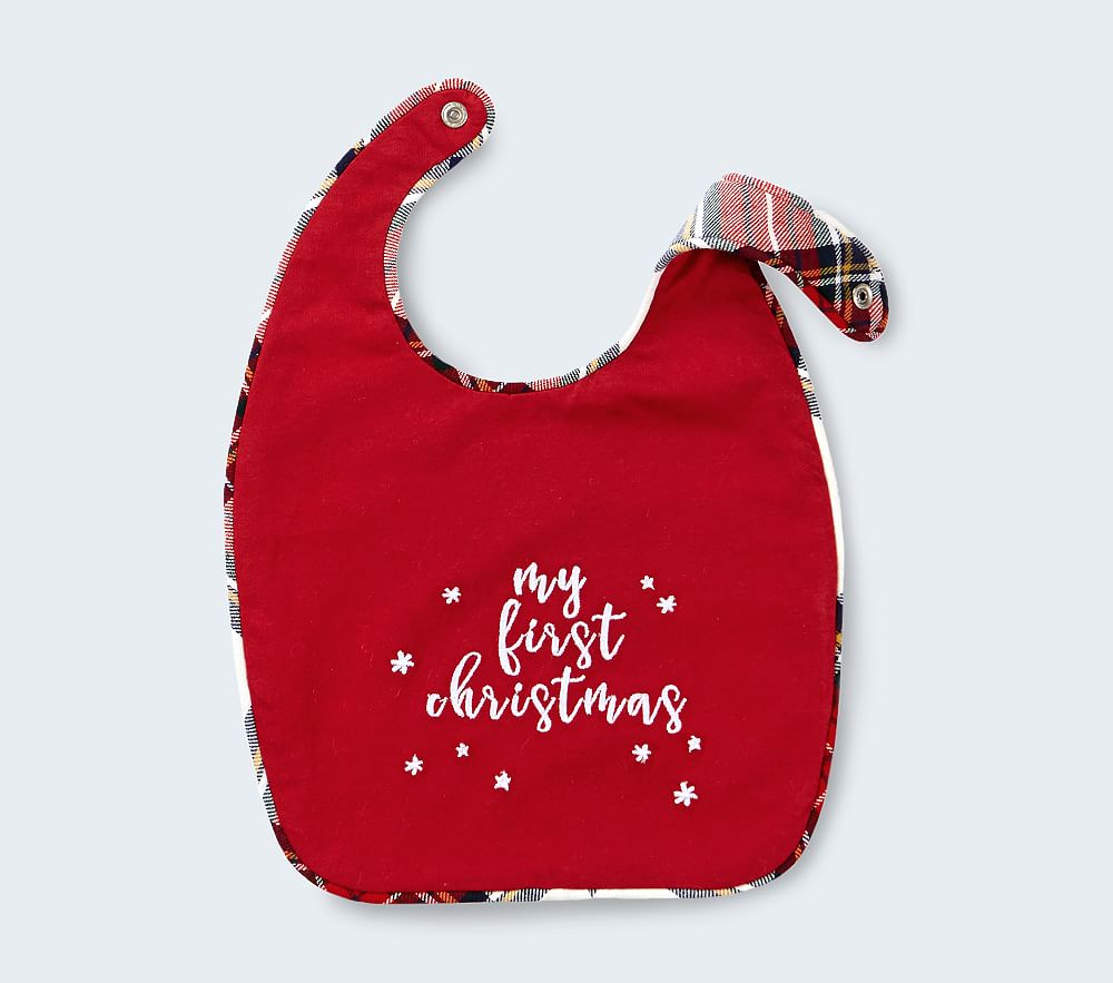 My First Christmas Bib | Pottery Barn Kids