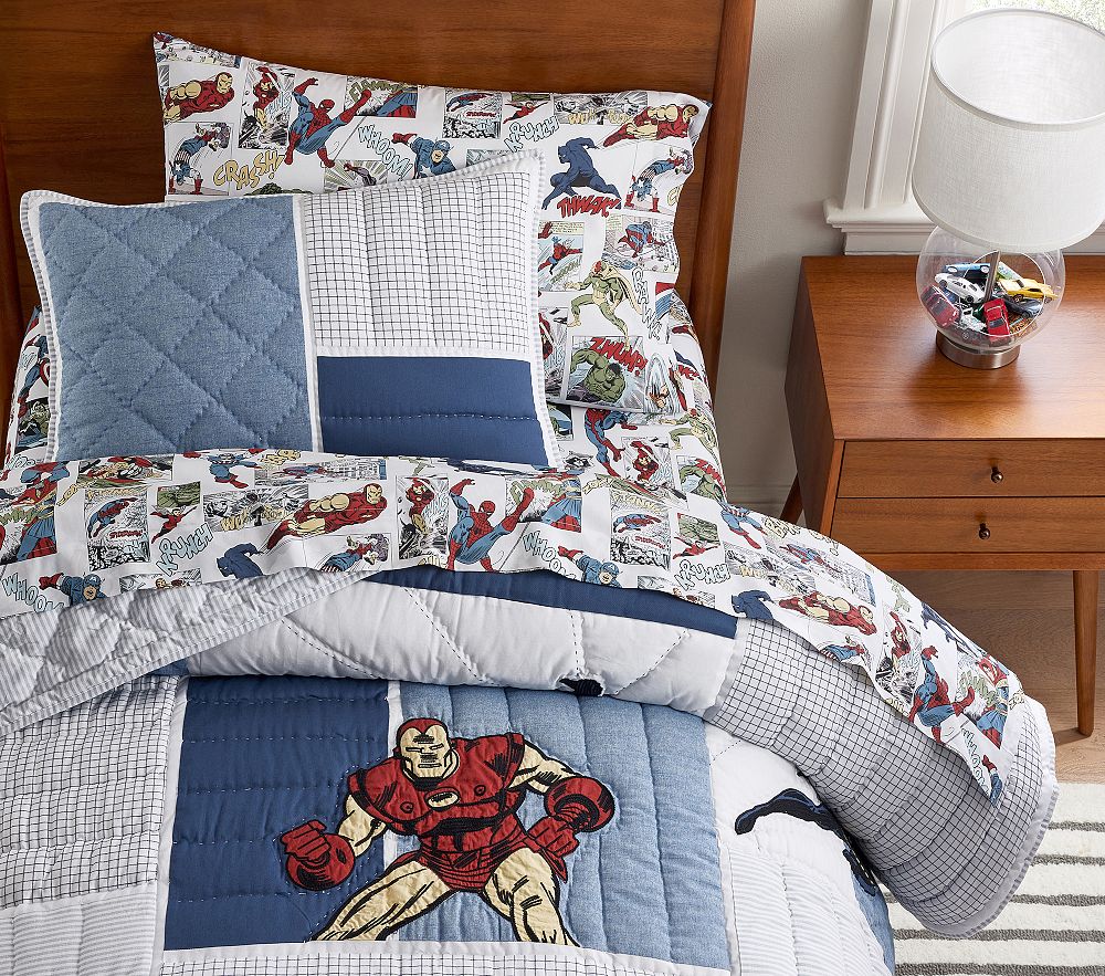 Marvel Heritage Quilt & Shams | Pottery Barn Kids