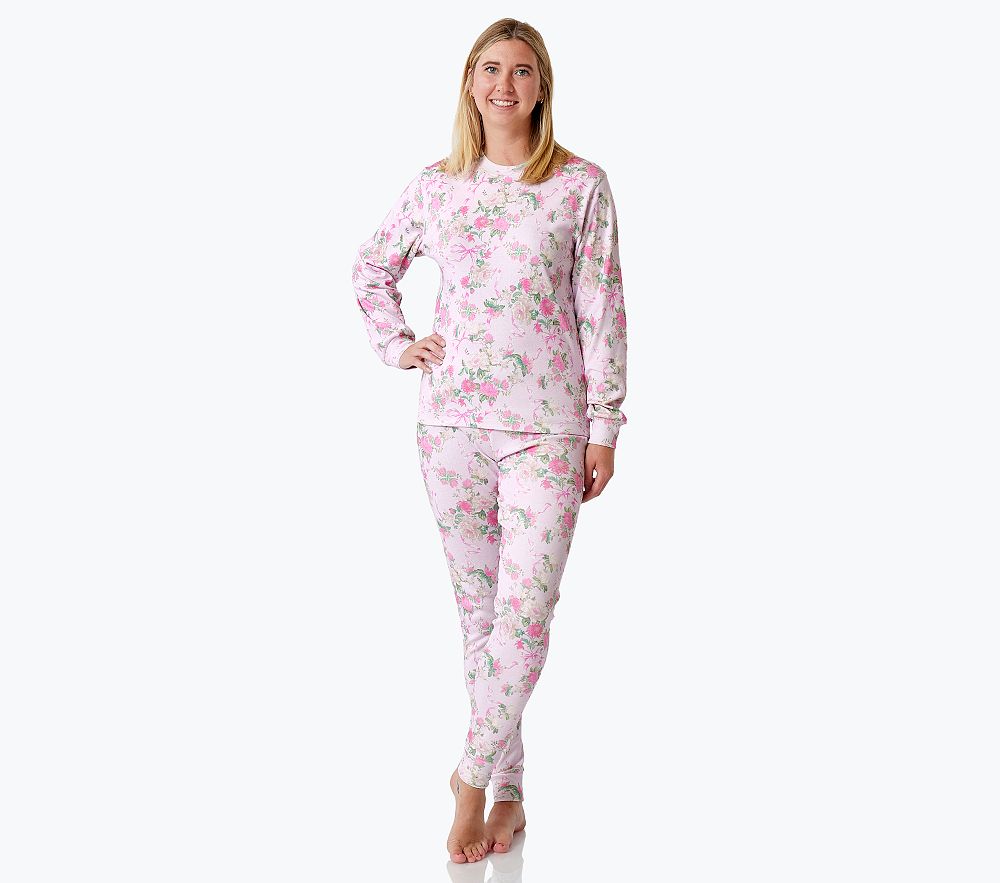 LoveShackFancy Cabbage Rose Organic Cotton Adult Pajama Set | Pottery ...