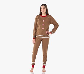 Adult Heirloom Gingerbread Organic Cotton Pajama Set | Pottery Barn Kids