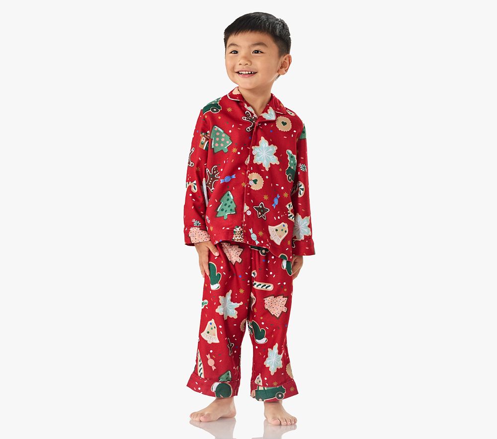Rifle Paper Co. Gingerbread Cookie Flannel Kid Pajama Set | Pottery ...