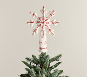 Felted Nordic Snowflake Christmas Tree Topper | Pottery Barn Kids