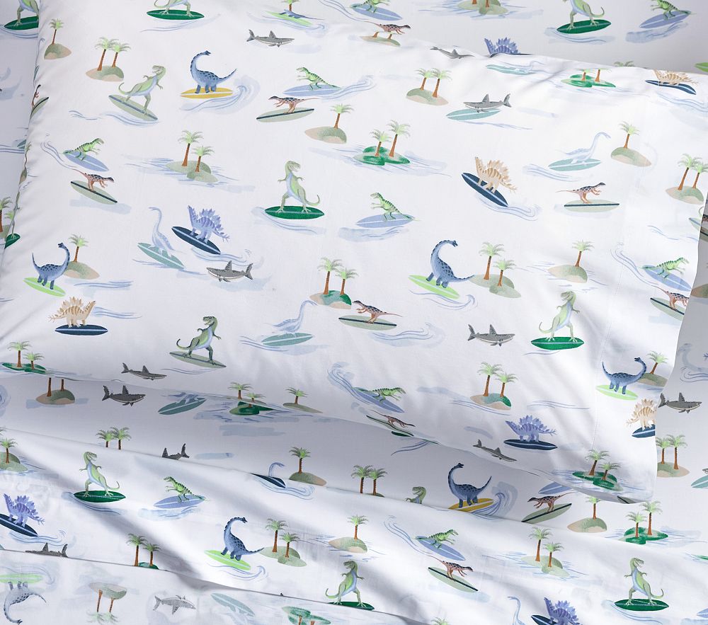 Surf Dino Organic Sheet Set | Pottery Barn Kids
