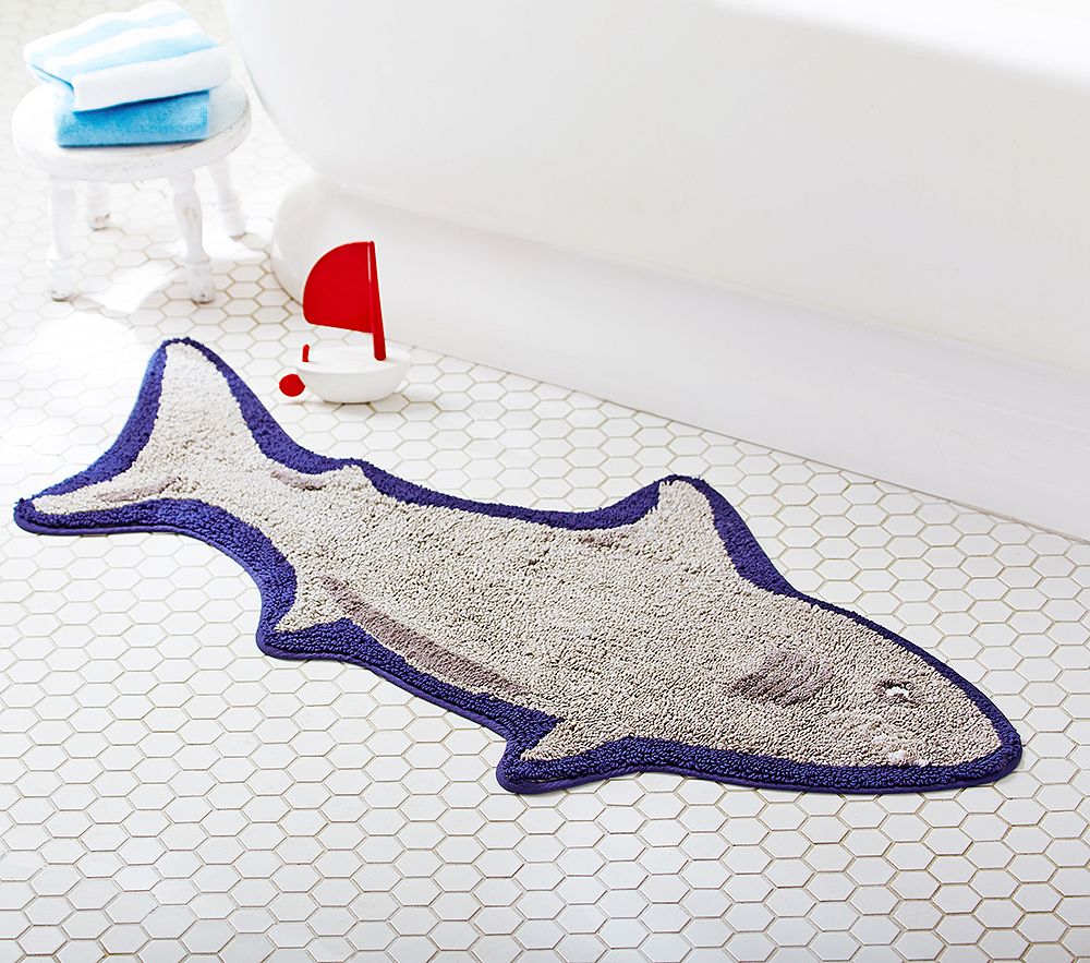 Shark Shaped Kids Bath Mat | Pottery Barn Kids