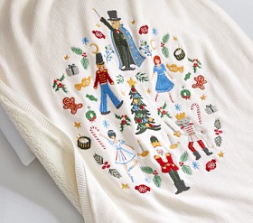 Rifle Paper Co. Nutcracker Kid Throw Blanket | Pottery Barn Kids